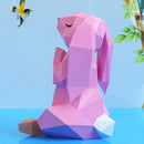 rabbit, papercraft rabbit, papercraft , rabbit yoga, yoga bunny ...