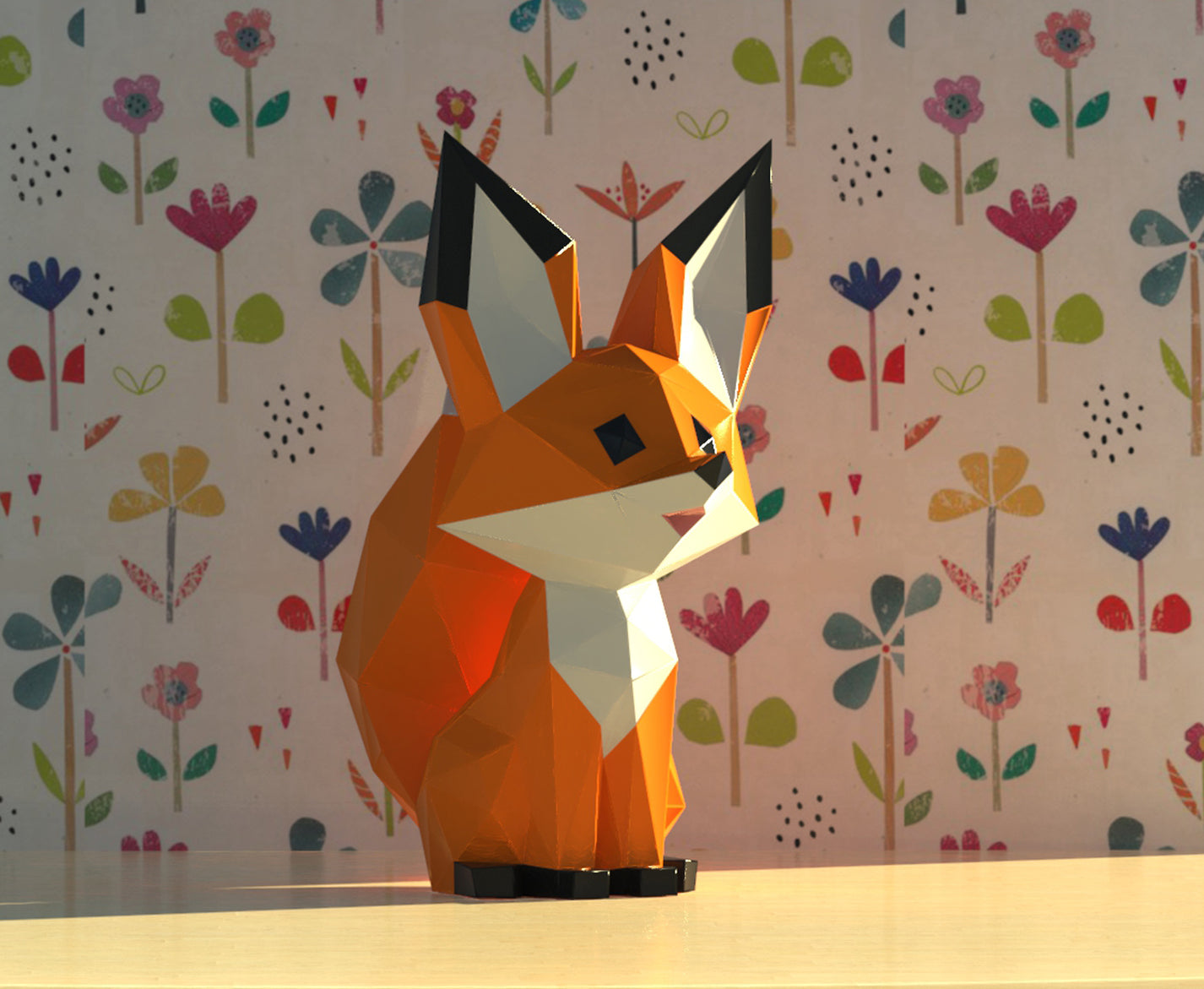 Fox, Papercraft Fox, Papercraft, DIY craft , Fox Sculpture, Fox Statue ...
