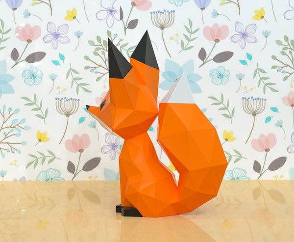 Fox, Papercraft Fox, Papercraft, DIY craft , Fox Sculpture, Fox Statue ...