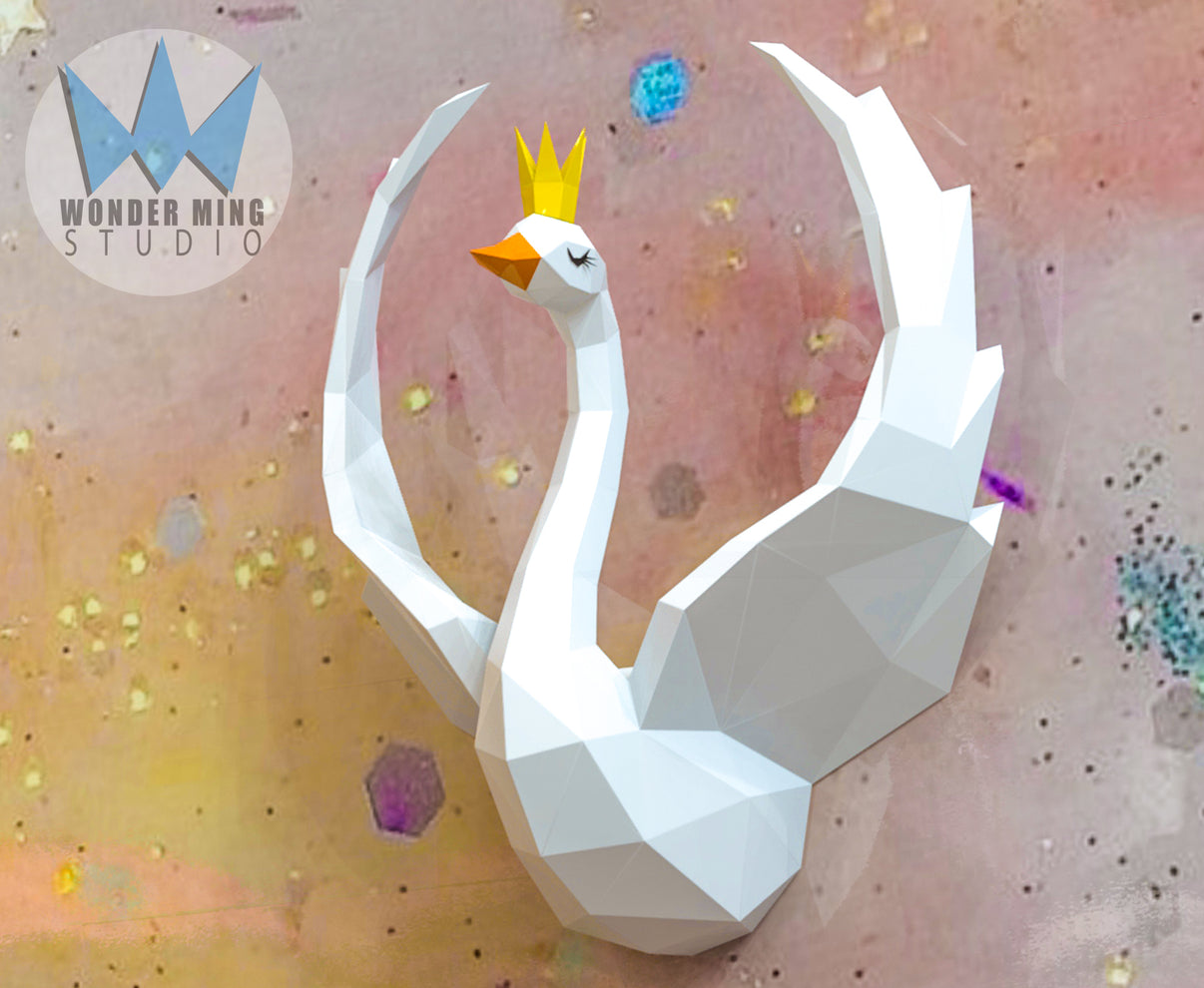 swan, papercraft swan, Papercraft bird, origami bird, DIY crafts, swan ...